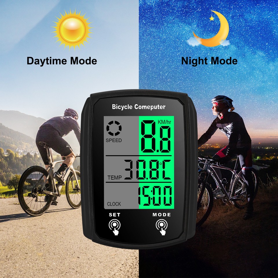 Bicycle Speedometer Cycle Digital Odometer Bike Computer Waterproof ...