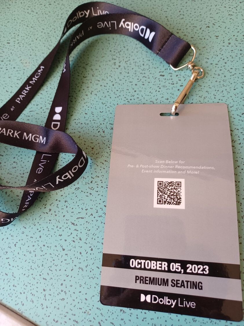 Lady Gaga Las Vegas Jazz Grammys VIP Lanyard FinaI Show MGM Program ...