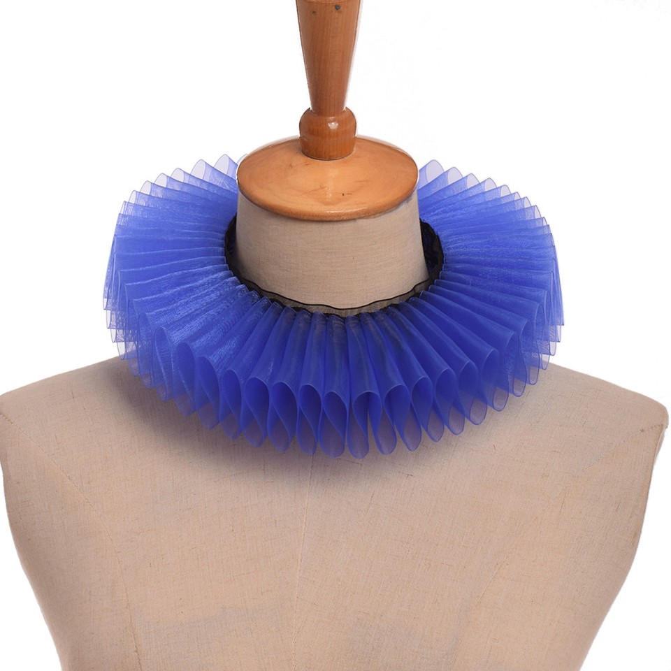 Elizabethan Neck Ruff Ruffle Collar Clown Collar Halloween Cosplay Ruff ...