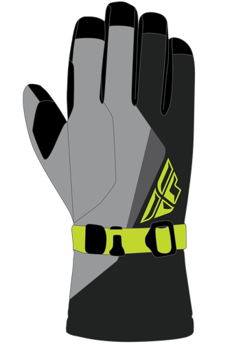 FLY RACING TITLE GAUNTLET GLOVES BLACK/GREY/HI-VIS XL 371-0602X | eBay