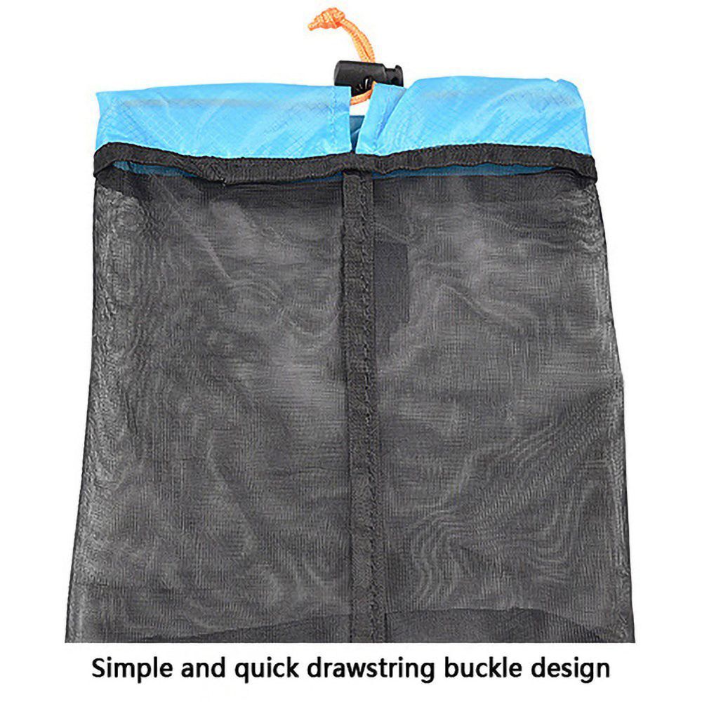 S~XXL Ultralight Mesh Storage Bag Drawstring Bag Stuff Sack Traveling ...