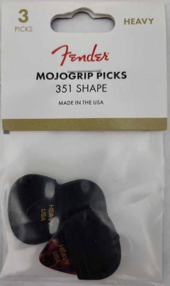 Fender Heavy Tortoise Shell MOJO GRIP Guitar Picks Made in the USA 3 ...