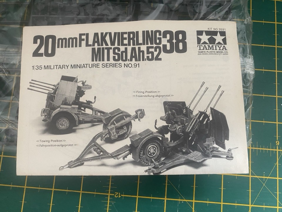 Tamiya German 7.5cm Pak40/L46 & 20mm Flakvierling Series No 47 & 91 ...