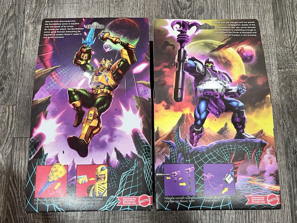 Mattel Masters of the Universe X Transformers BUMBLEBEE MEGATRON ...