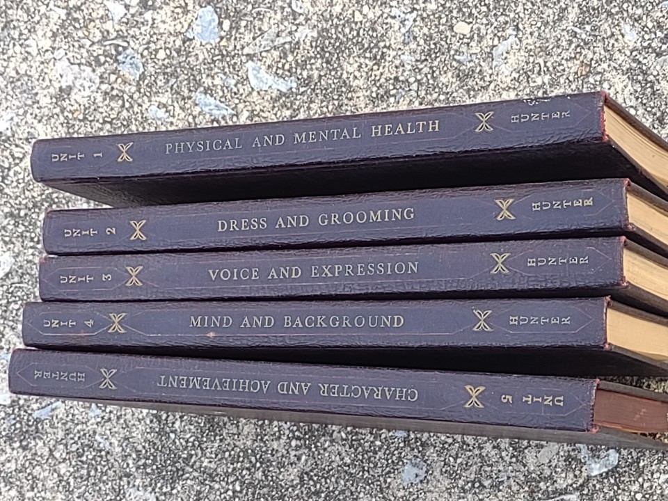 CHARACTER, KNOWLEDGE, EXPRESSION, ACHIEVEMENT Antiquarian 5 Book Set ...
