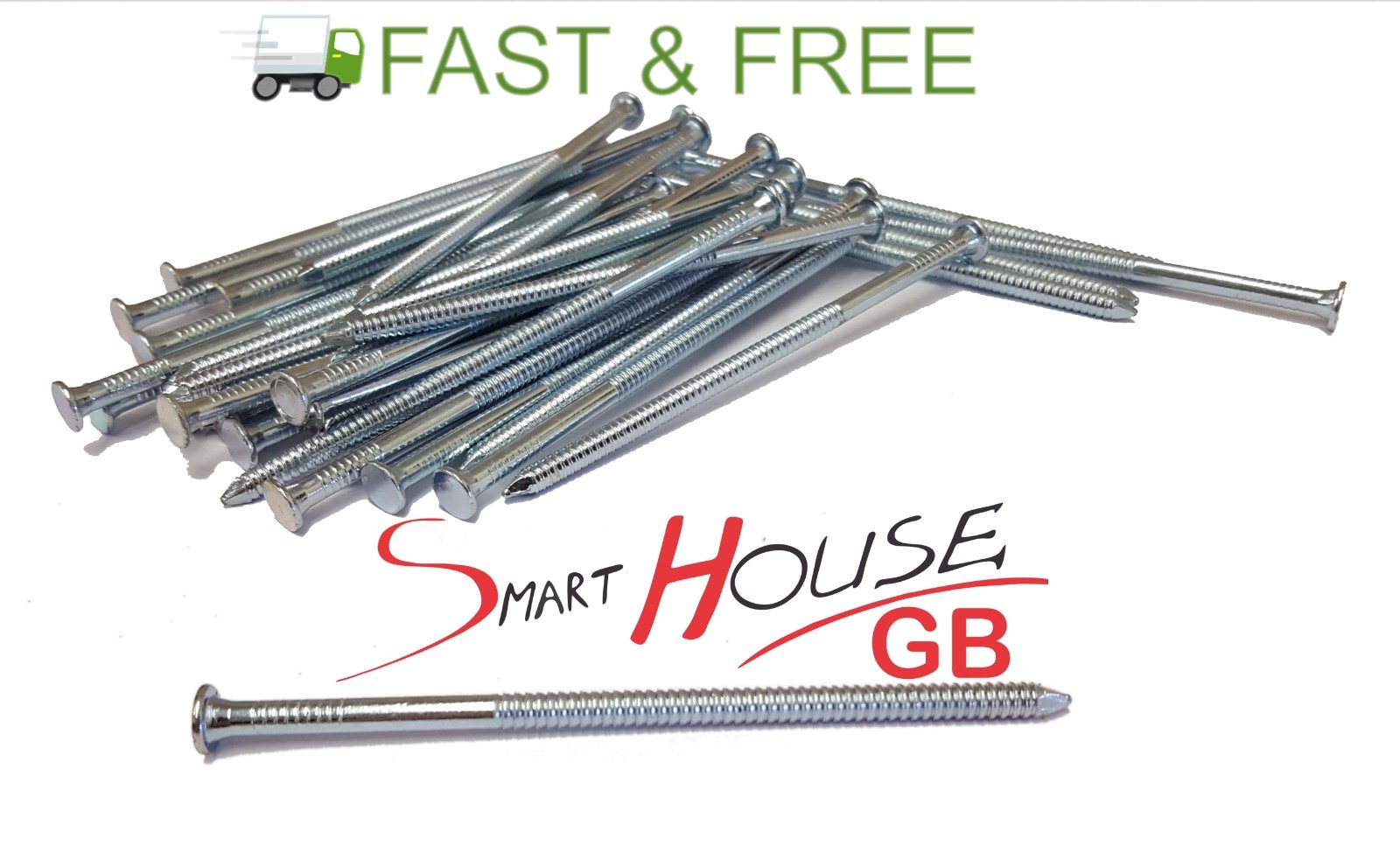 1kg Galvanised Annular Ring Shank Nails Nail Steel 4mm Thickness ...