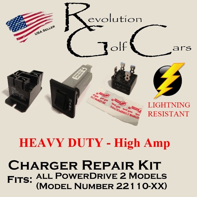 Battery Charger Repair Kit, Heavy Duty For Club Car 48Volt (PowerDrive2 ...