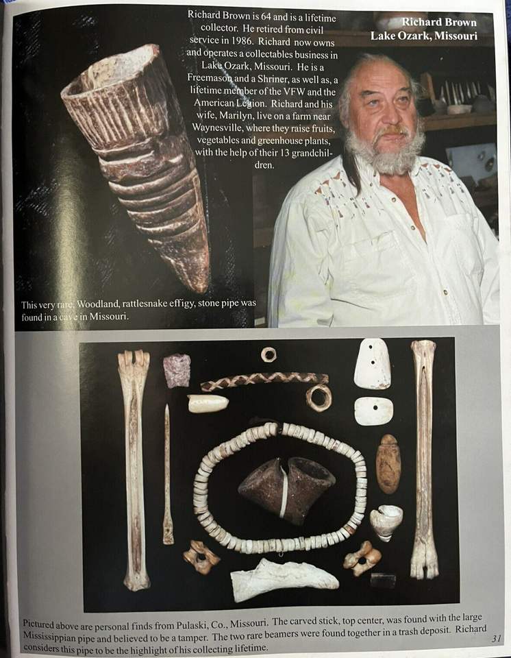 COLORFUL HIDDEN VALLEY POINT MISSOURI ARROWHEAD AUTHENTIC ARTIFACTS M20 ...