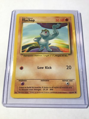 MACHOP - Base Set - 52/102 - Common - Pokemon Card - Unlimited Edition ...