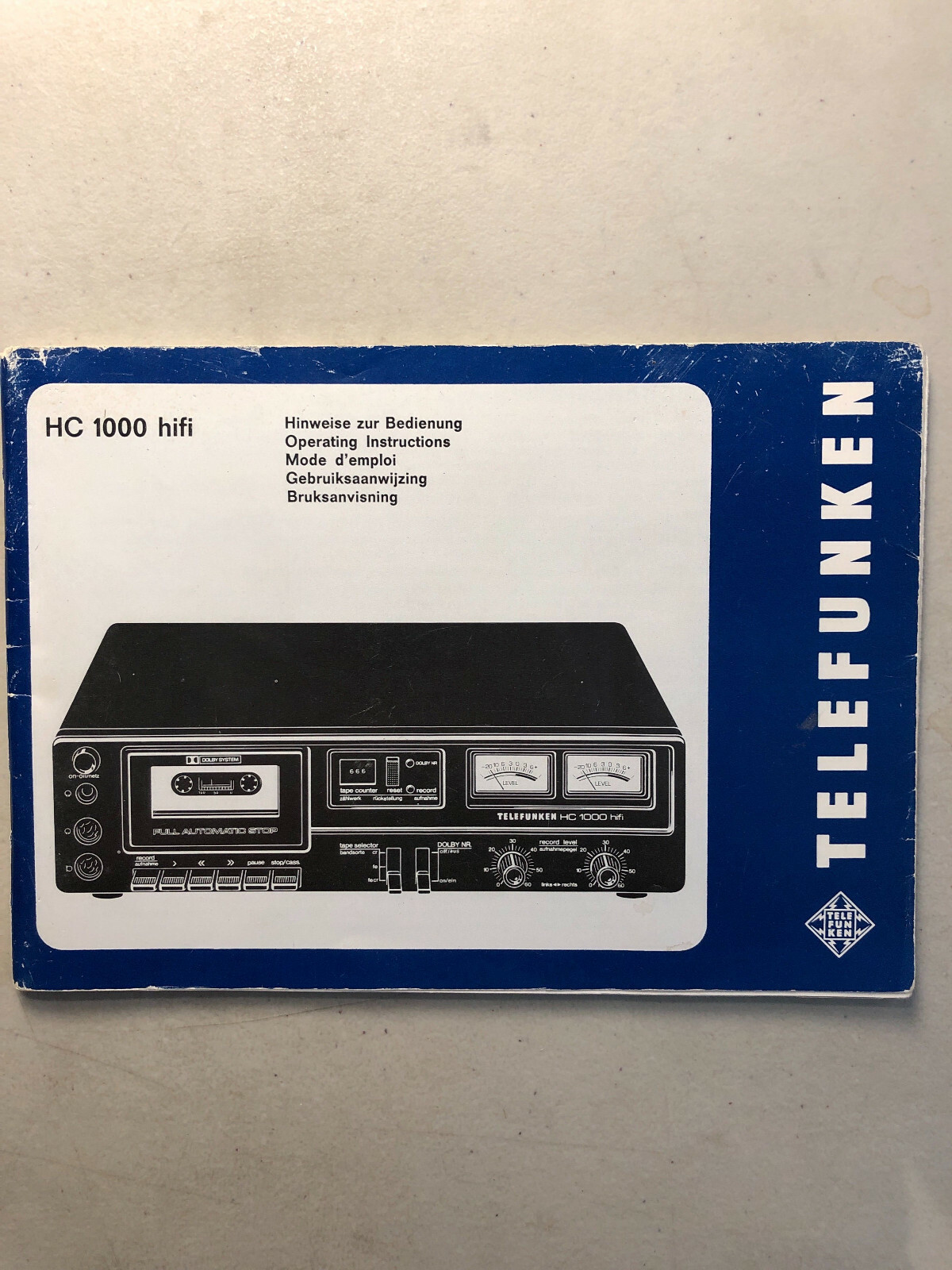 Telefunken HC 1000 hifi operating instructions | eBay