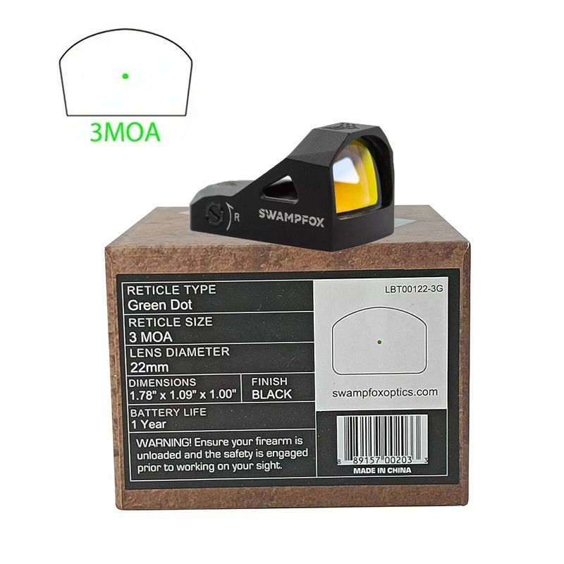 Swampfox Liberty Micro Reflex Optic 3 MOA Red/Green Dot Sight For RMR ...