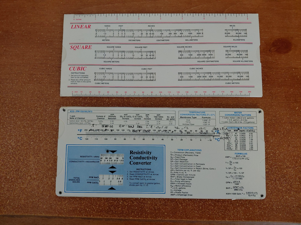 2 - US TO METRIC CONVERSION SLIDE CHARTs - Culligan Water Co. Langelier ...