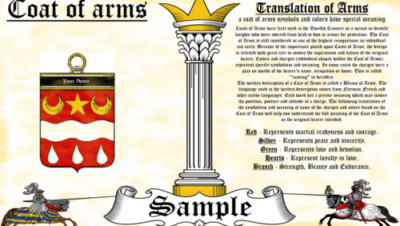 Chabrier-Chabrier Blason Héraldique Blazonry Imprimé | eBay UK