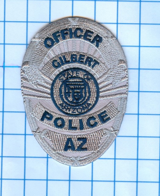 Police Patch - Arizona - OFFICER GILBERT -Silver | eBay