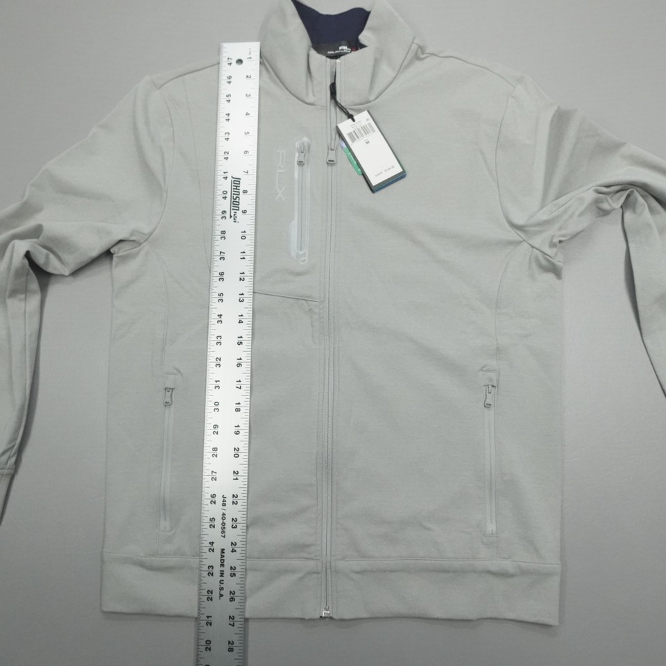 RLX Ralph Lauren Golf Full Zip Jacket Men's Size M Grey Htr Moisture ...