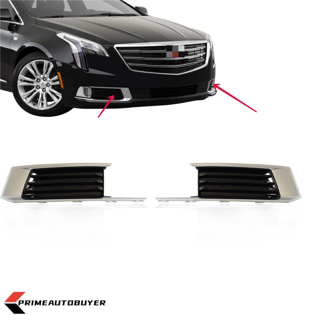 Fits 2018-2019 Cadillac XTS Front Fog Lamp Covers Bezels Chrome Trim ...