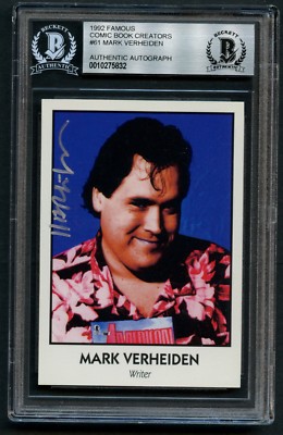 Mark Verheiden #61 signed autograph 1992 Famous Comic Book Creators ...
