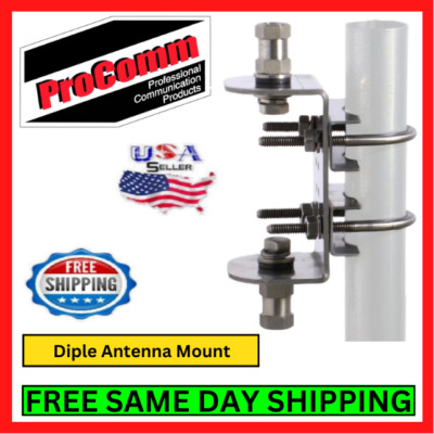 ProComm DP4M Dipole Antenna Mount Bracket 3/8-24 Studs CB Radio ...