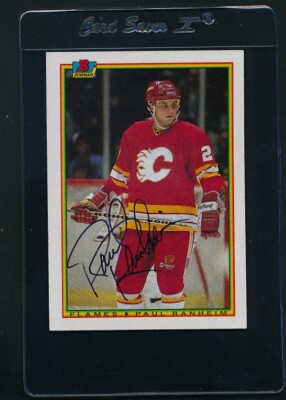 1990/91 Bowman #100 Paul Ranheim Flames Signed Auto *D144 | eBay