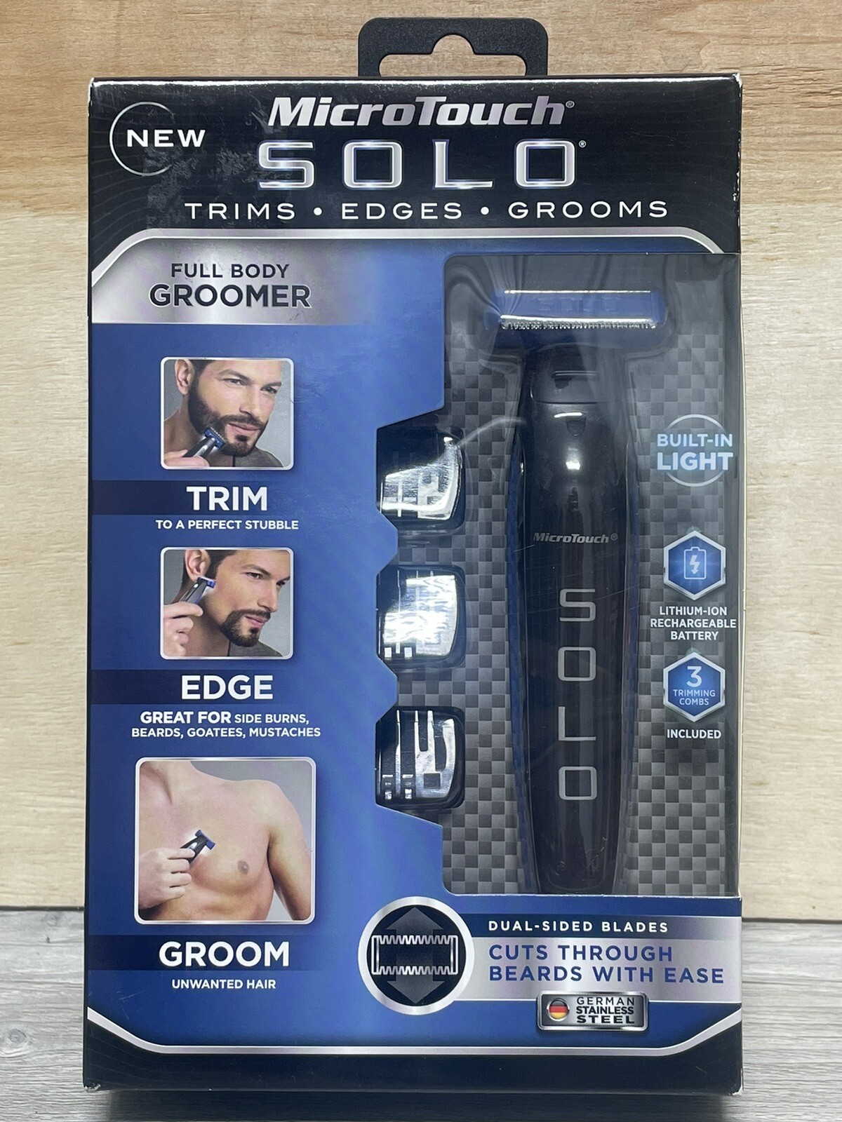 Micro Touch Solo Cordless Lithium-Ion Rechargeable Electric Shaver New ...