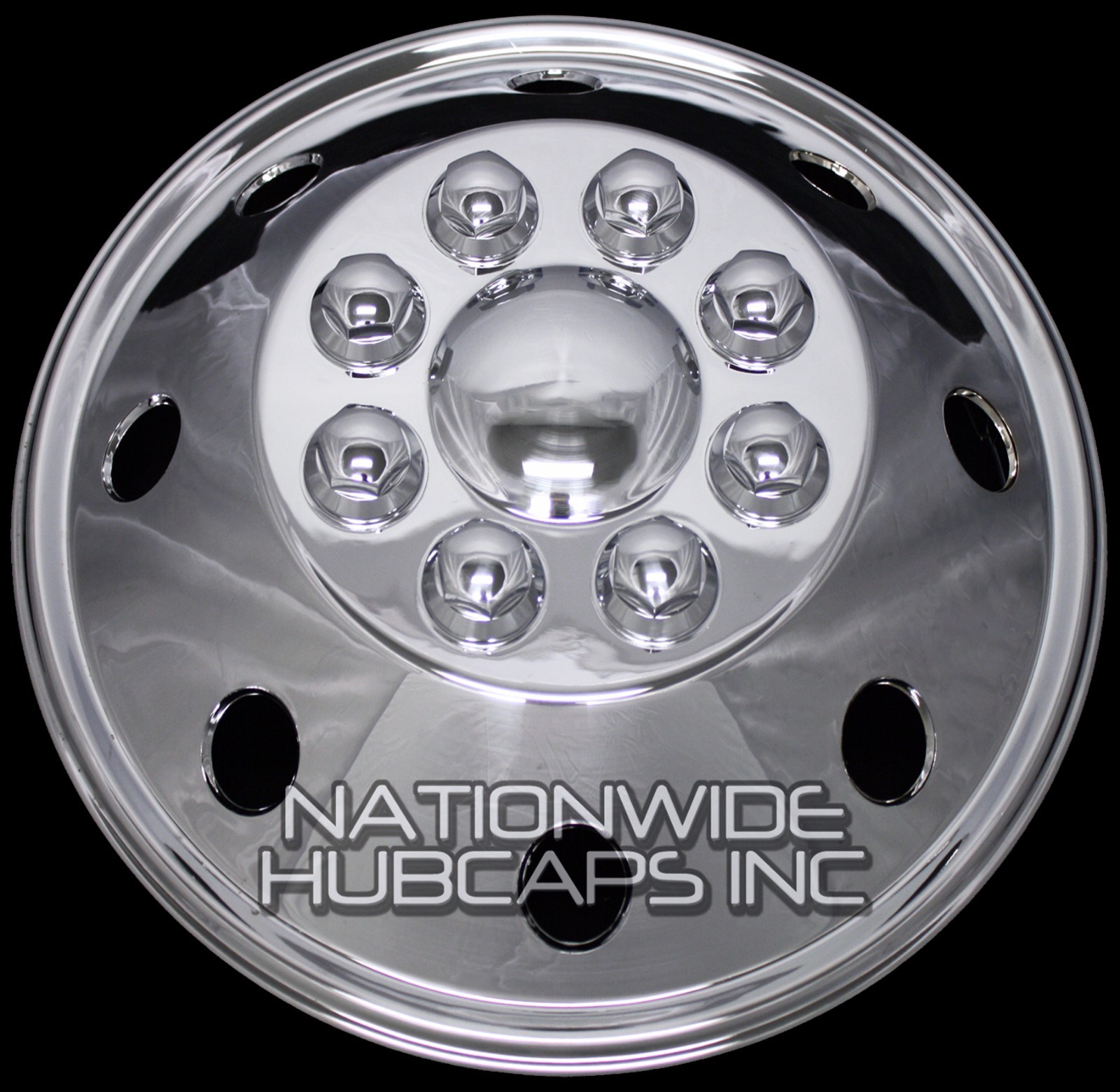 6 New 16.5" GMC RV MOTORHOME CHROME 8 Lug Dual Wheel Simulators Hub ...