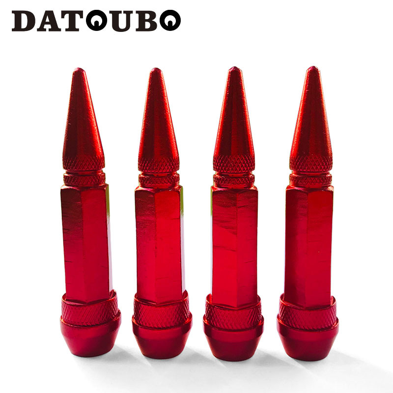 8Pcs Aluminum Metal Red Long Spike Wheel/Tire Valve Stem Car-Truck Air ...