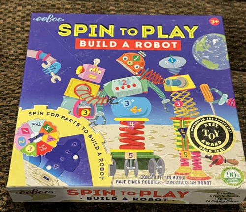 Saxton Fre 2008 EeBoo Spin-to-Play BUILD A ROBOT Puzzle Spinner Game ...
