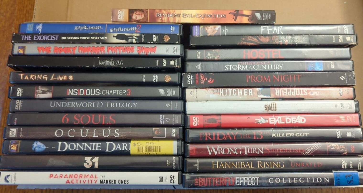 25 Horror /Scary DVD Lot- Saw, Hannibal Rising, Underworld Trilogy ...
