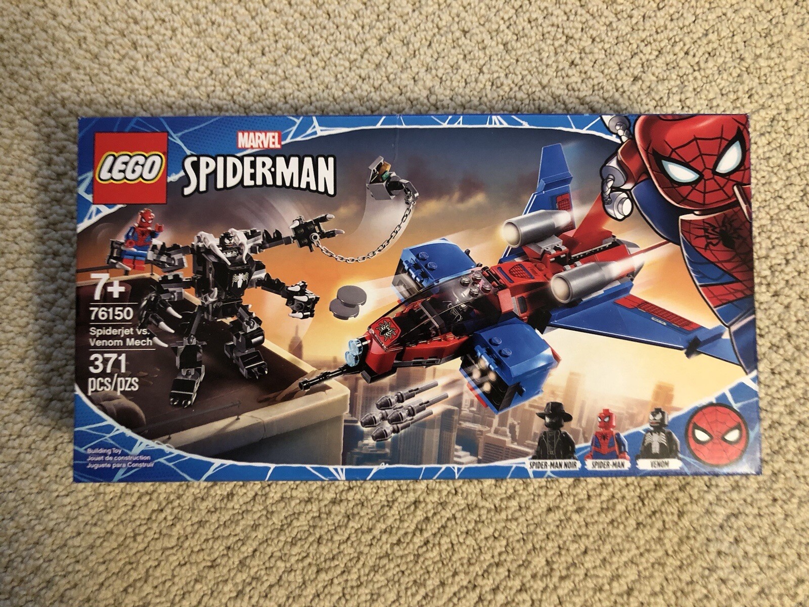 Lego 76150 SPIDERJET VS. VENOM MECH NEW SPIDER-MAN NOIR marvel SEALED ...