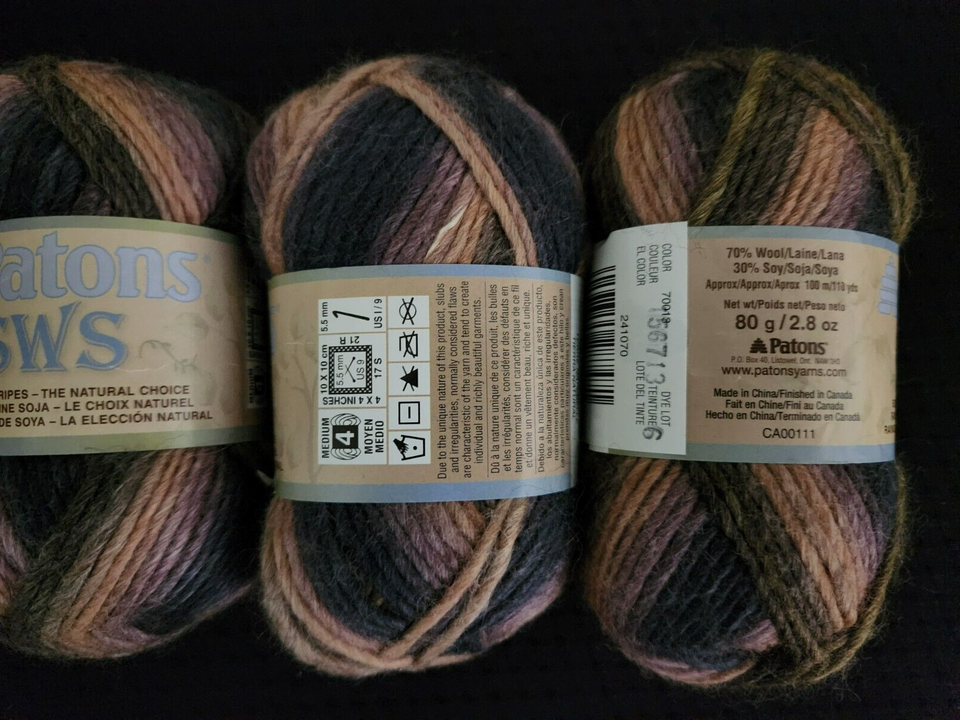 Patons SWS 'Natural Earth" 3 Skeins NEW | eBay