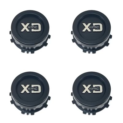 4 XD Series Black Wheel Center Caps for 5/6L XD129 Holeshot XD131 RG1 ...