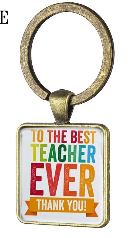 Teacher Heart Pendant Necklace Keyring Jewelry Thank you Love Respect ...
