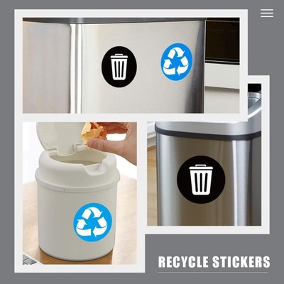Recycle Cans Plastic Bottles Stickers Bin Label Garbage Recycling ...