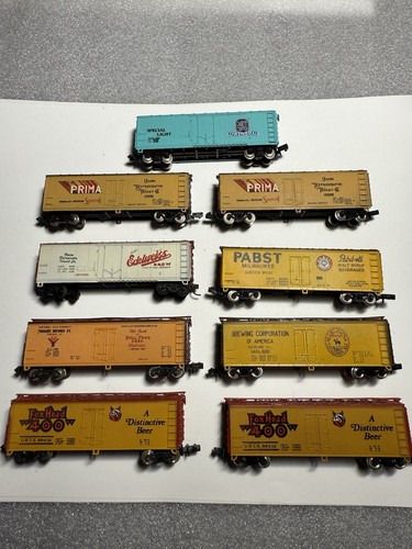 Lot Of 9 CON-COR N Scale Vintage Brewery Boxcar Train Set Collection | eBay