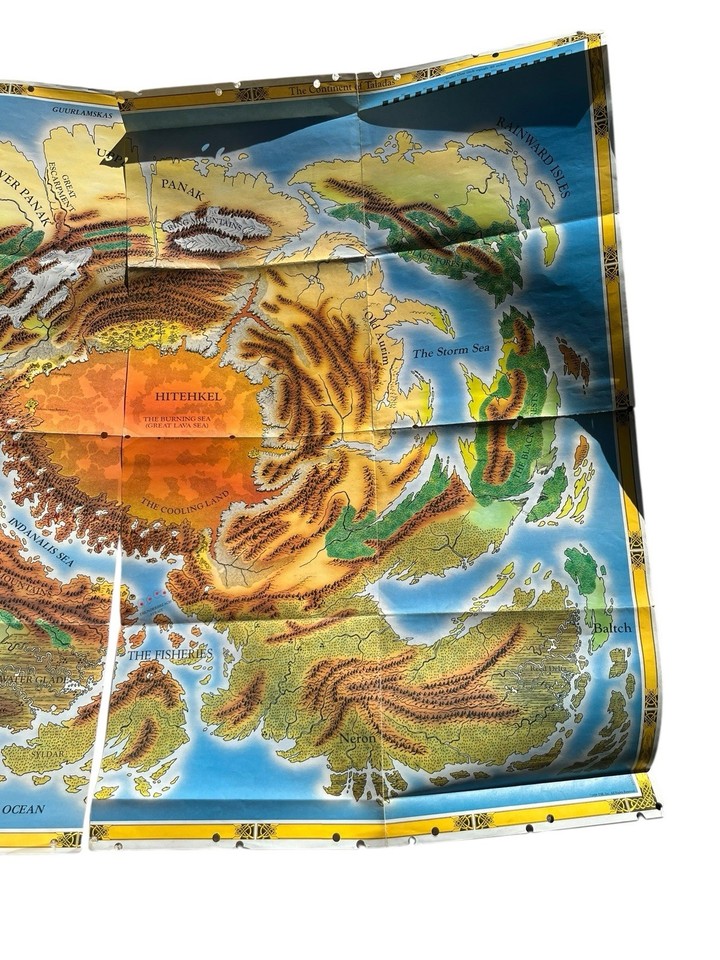 D&D - Dungeons & Dragons DRAGONLANCE Fold Out Map 1989 2 Piece ...