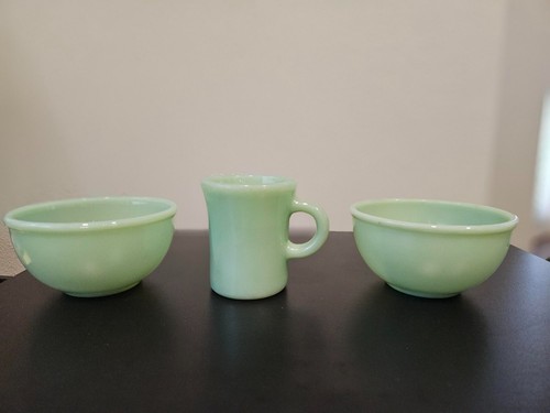 Vintage Fire King Jade-ite restaurant ware bowls and mug | eBay