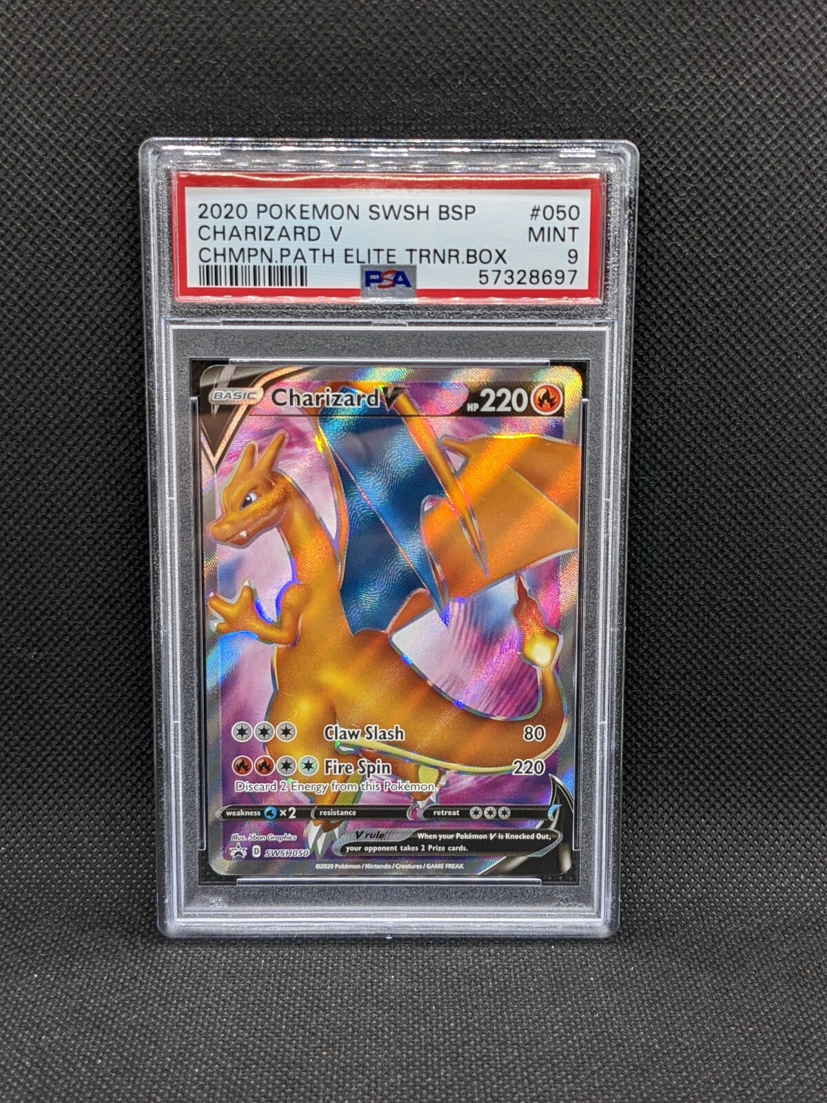 PSA 9 CHARIZARD V SWSH050 Champions Path Full Art Pokémon Card MINT | eBay