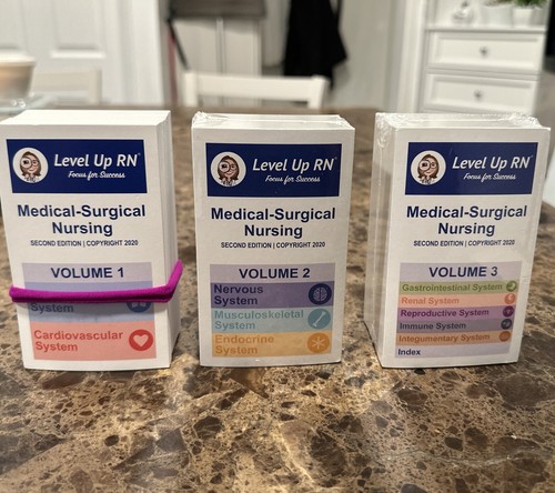 LEVEL UP RN Flash Cards SURGICAL Vol 1 ,2 & 3 Lab Values, Fundamentals ...