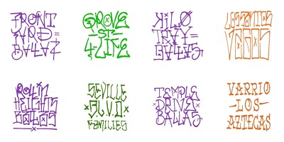 2.5" San Andreas CJ Graffiti Spray Tag Glossy Waterproof Vinyl Sticker ...