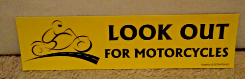 Look Out For Motorcycles Bumper Sticker Style Car Magnet | eBay