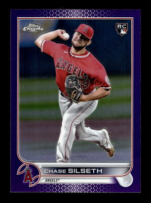 2022 Topps Chrome Update #USC127 Chase Silseth RC Purple Refractor SP ...