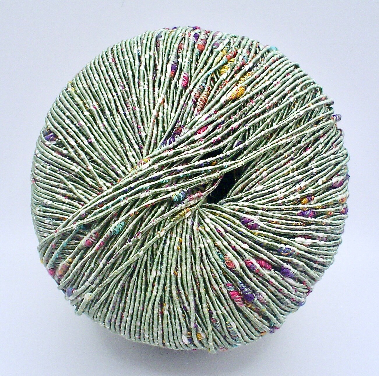 Lana Grossa ABOUT BERLIN SPOTTY Yarn #2 CELERY Lightweight NUBS ...