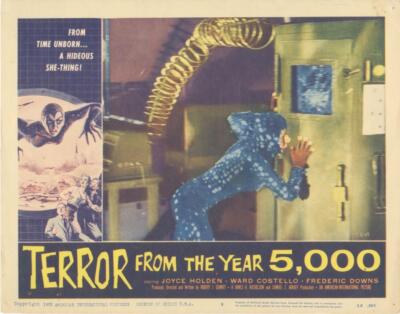 "TERROR FROM THE YEAR 5000"-ORIGINAL LOBBY CARD-SCI-FI-MONSTER-SALOME ...