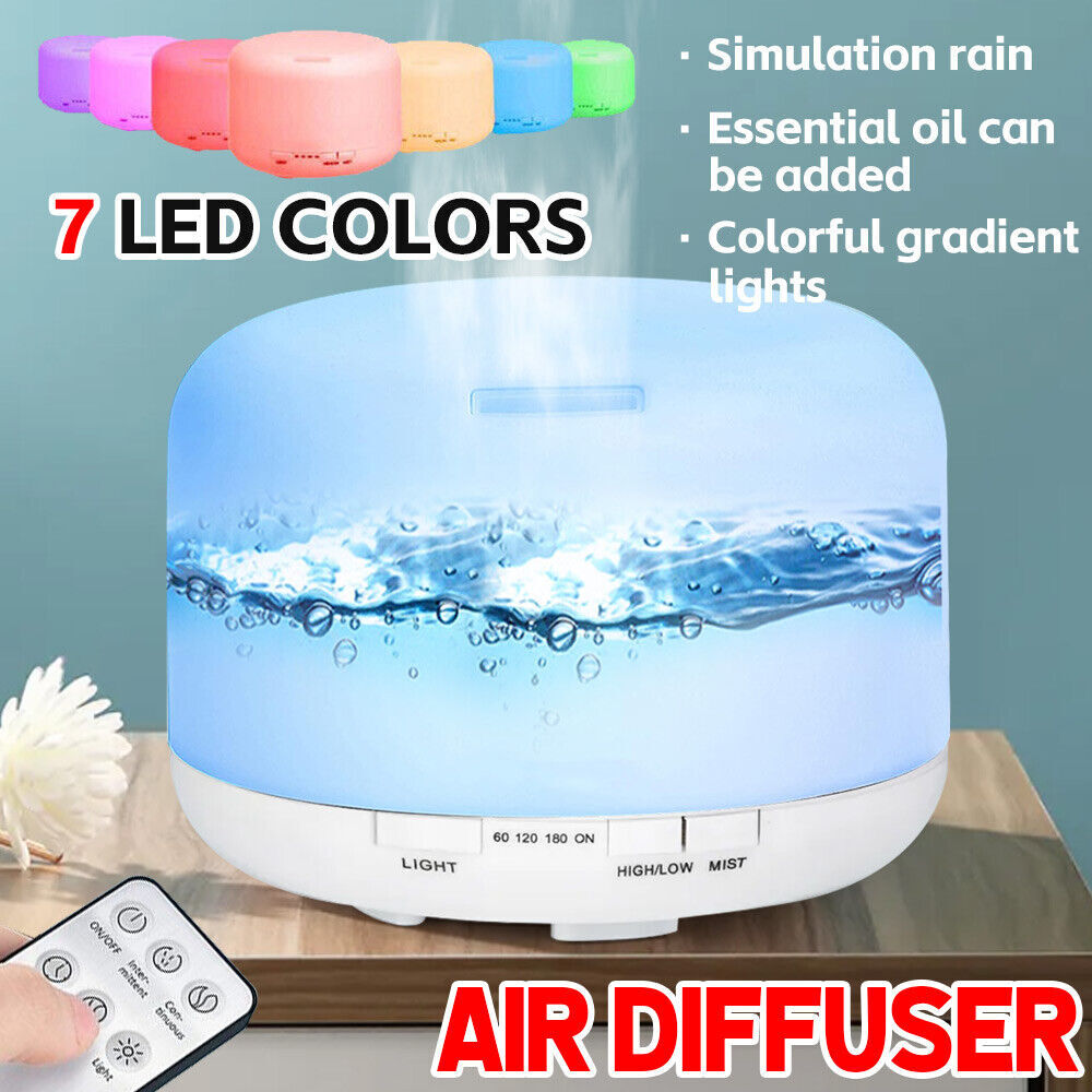500ML Electric Air Diffuser Aroma Oil Humidifier LED Light Home ...