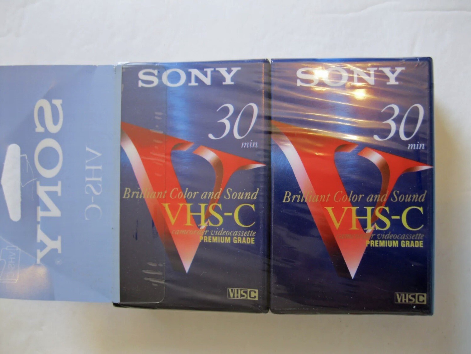 Sony VHS-C Premium TC-30VHGL Camcorder Videocassette Tapes Two Pack 30 ...