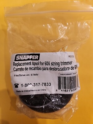 1 Genuine Snapper ST60V & ST60V-T0 60-Volt Trimmer Replacement Spool ...