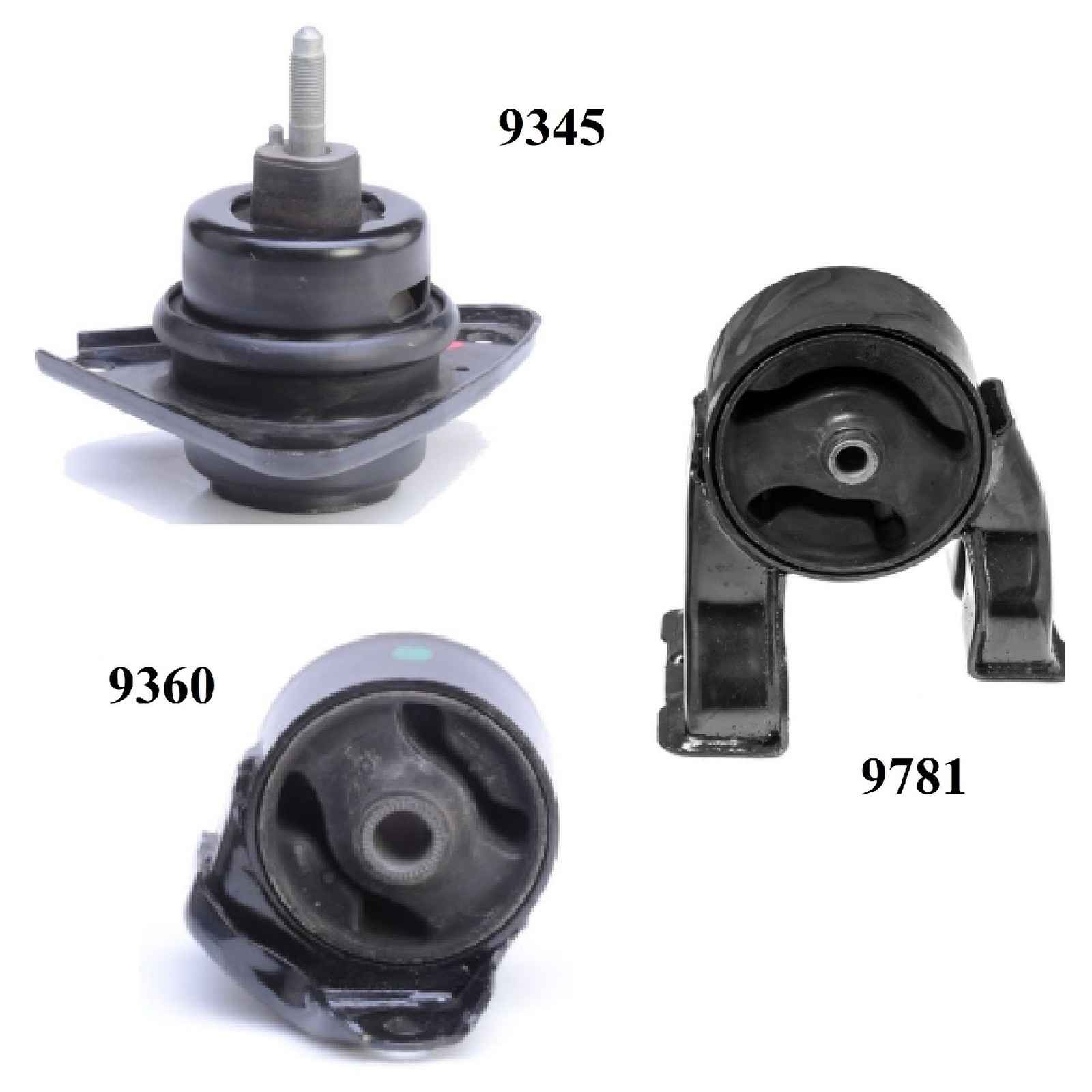 3 PCS FRONT & REAR MOTOR MOUNT FIT 2010-2013 Kia Forte Koup 2.0L Manual ...