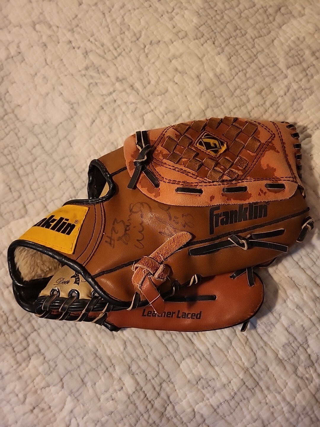 Autographed Franklin Fieldmaster RHT 11 Inch Baseball Glove Mitt 4647C ...