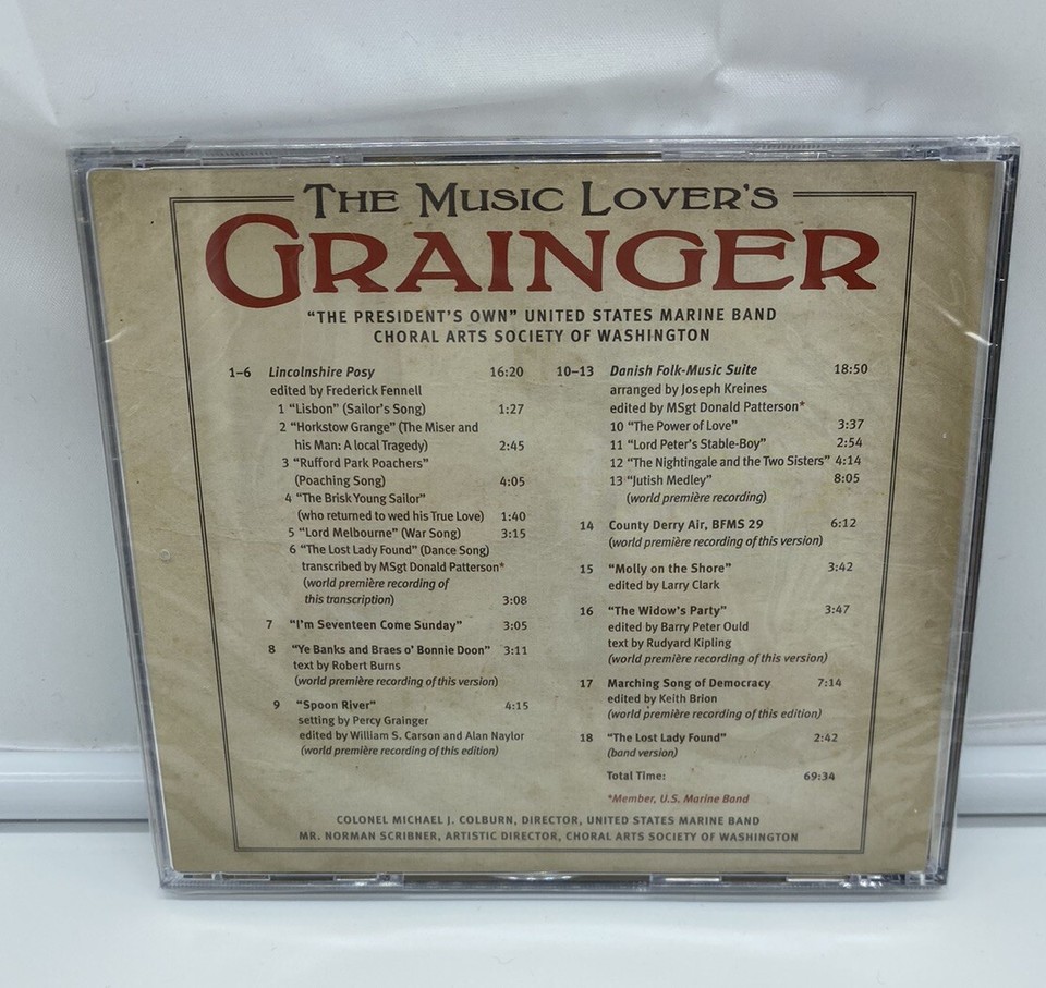 The Music Lover's Grainger New CD The President's Own United States ...