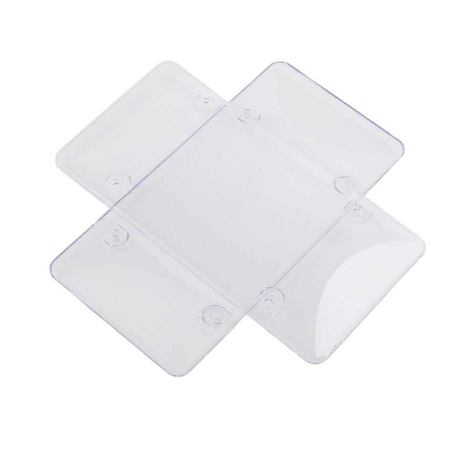 2x Clear License Plate Tag Covers Bubble Shields Protector Frame for ...
